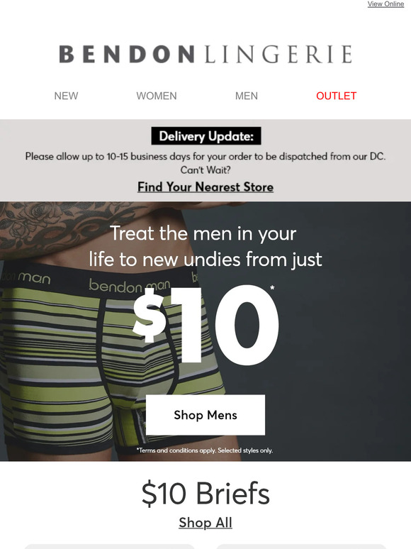 Bendon Lingerie: Men's Briefs From $10 | Milled
