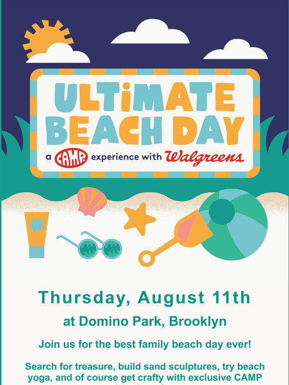 CAMP: You’re Invited to the Ultimate FREE Beach Day Party | Milled