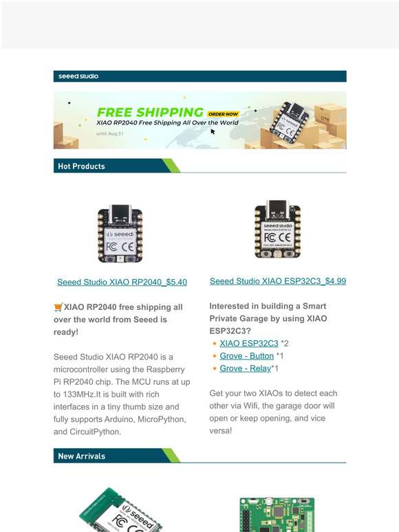 Seeed Studio: 🌎Celebrate XIAO RP2040 Global Free Shipping at Seeed NOW ...