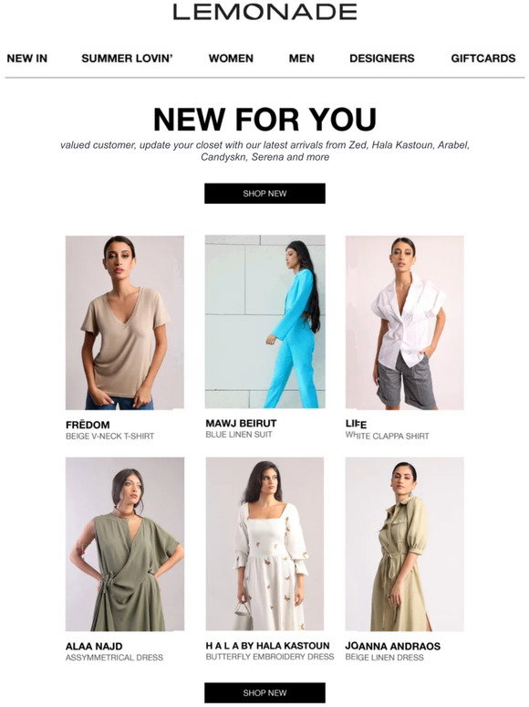 Lemonade Fashion: New For You | Milled