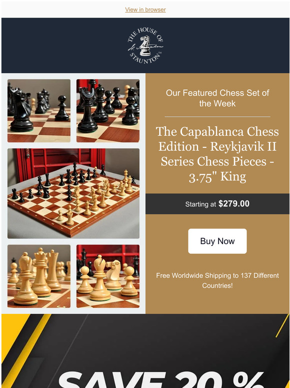 House of Staunton: Our Featured Chess Set of the Week - The Capablanca ...