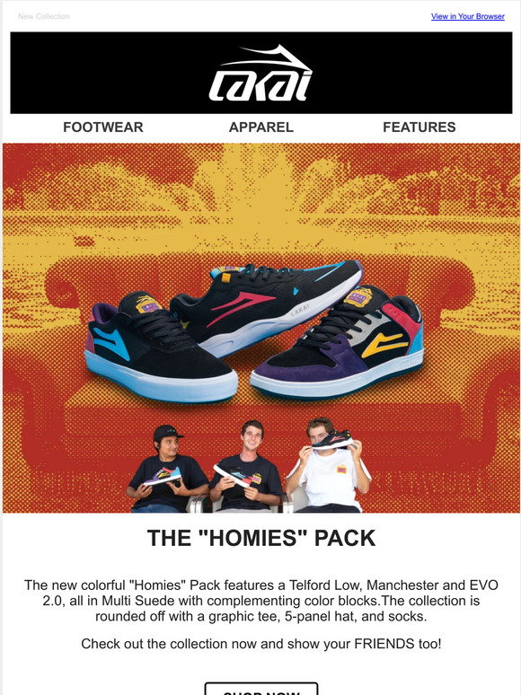 Lakai: Introducing the "Homies" Pack | Milled