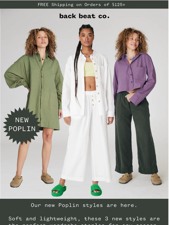 Back Beat Rags: NEW Poplin Styles 👏 | Milled