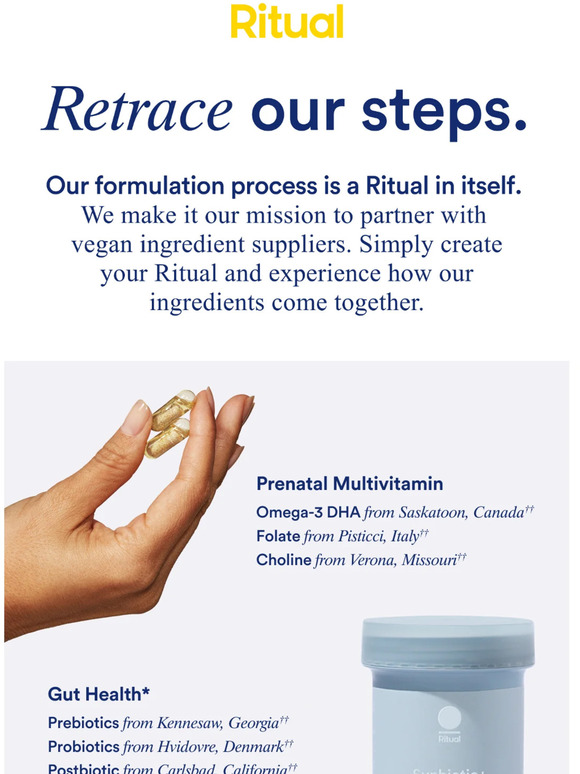 Ritual Email Newsletters: Shop Sales, Discounts, and Coupon Codes