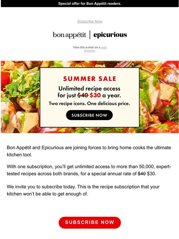 Bon Appétit: Summer Sale: Get Bon Appetit + Epicurious for just $30 ...