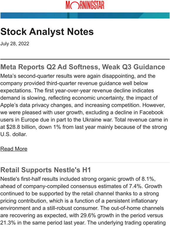 Morningstar Inc.: Meta, Nestle, Merck, Shell, Qualcomm, TotalEnergies ...