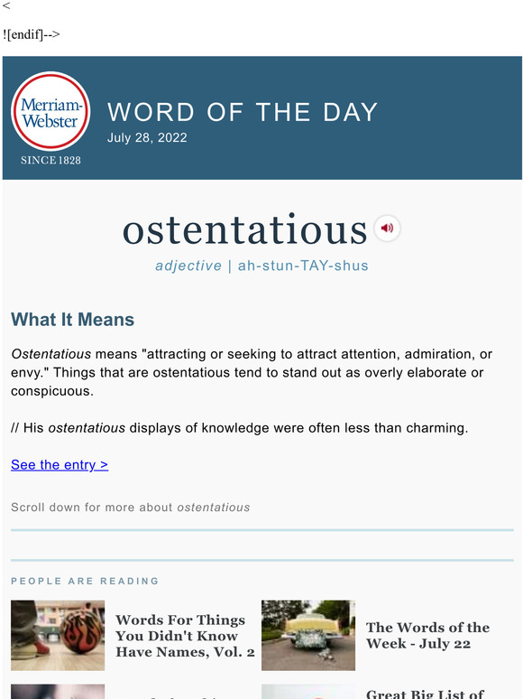 Spell It!: Ostentatious - plus, Words For Things You Didn't Know Have ...