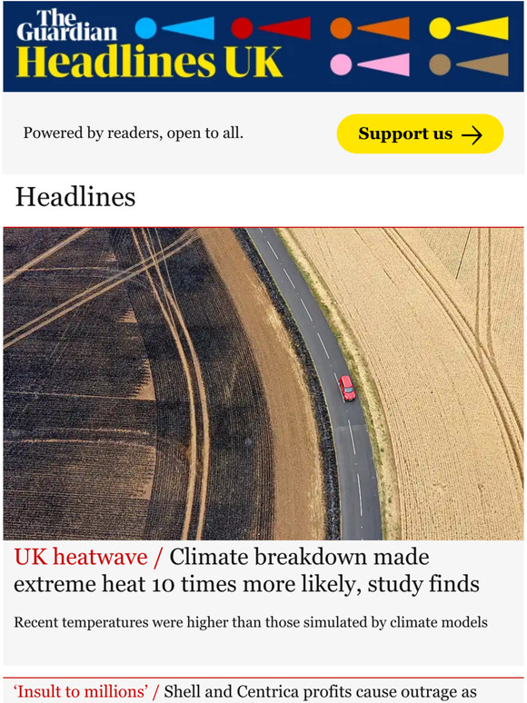 The Guardian Soulmates: The Guardian Headlines: Climate breakdown made ...