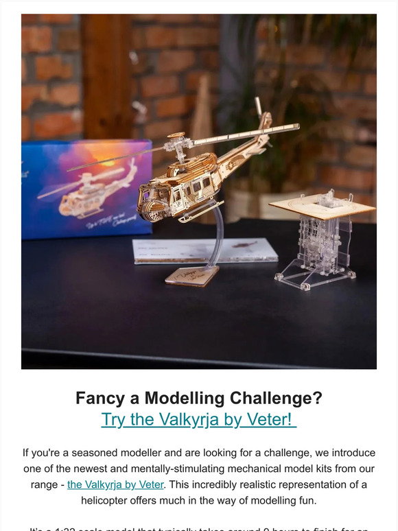 Mechanical Models: New model release🚁Fancy a Modelling Challenge? | Milled