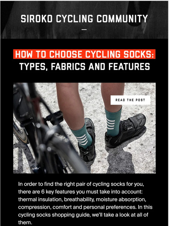 Siroko: How to choose cycling socks: Types, Fabrics and Features ...