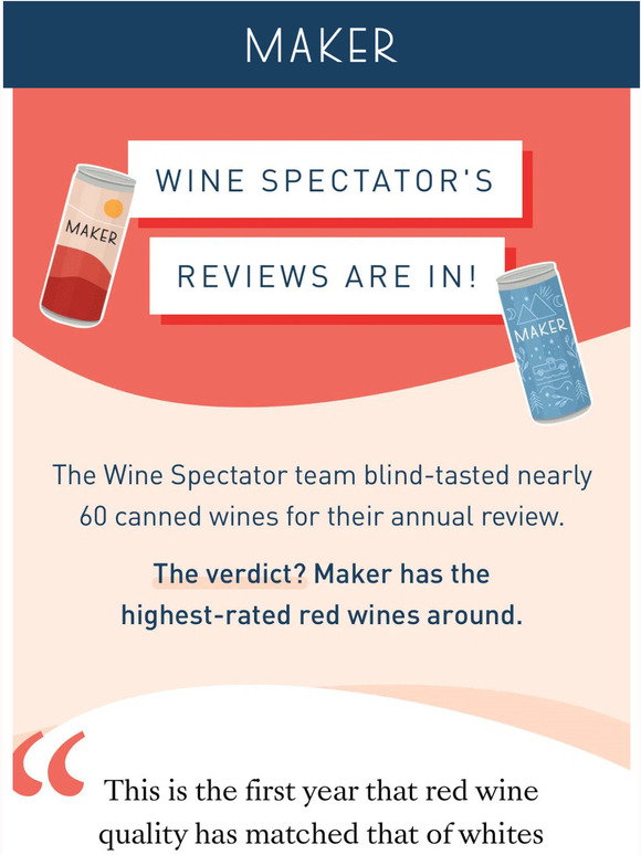 Maker Wine: Wine Spectator announces their favorite cans! | Milled