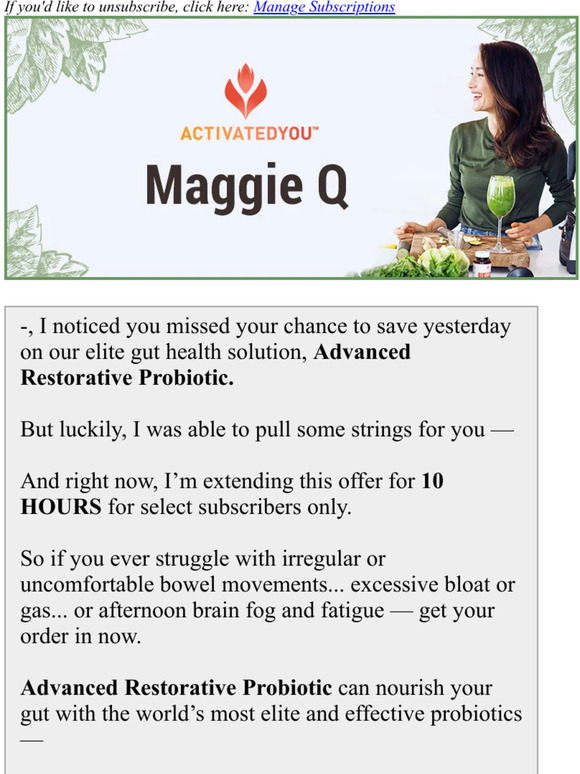 Activated You: 10 HR EXTENSION: Advanced Restorative Probiotic is up to ...