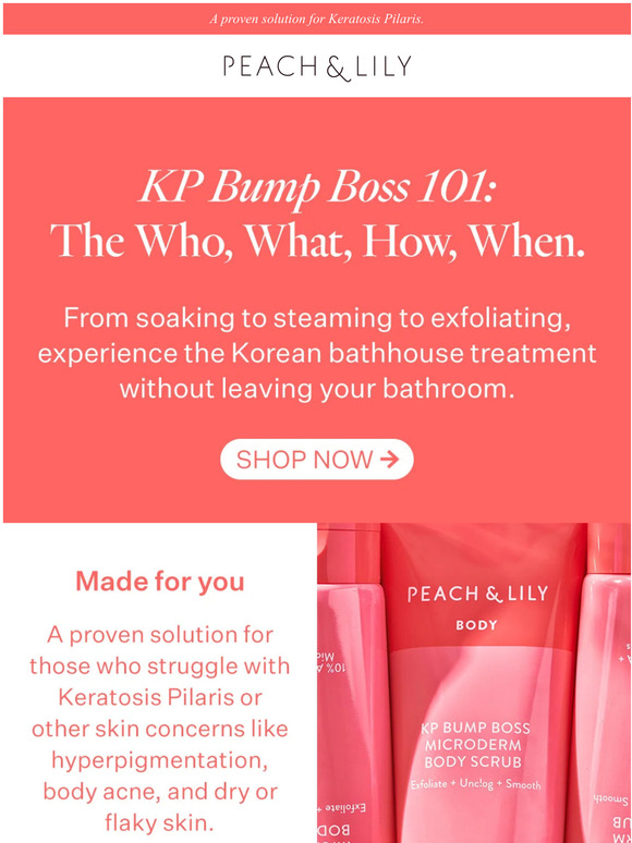 Peach and Lily: Goodbye body bumps | Milled