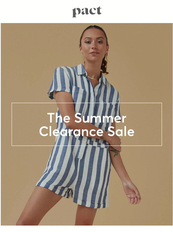 PACT Apparel: Our Summer Clearance Event is ending… | Milled