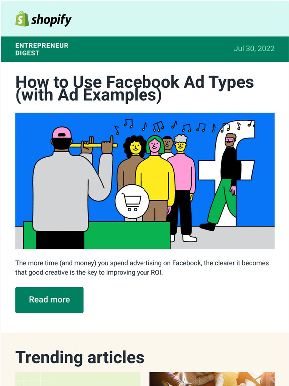Shopify: How to Use Facebook Ad Types (with Ad Examples) | Milled