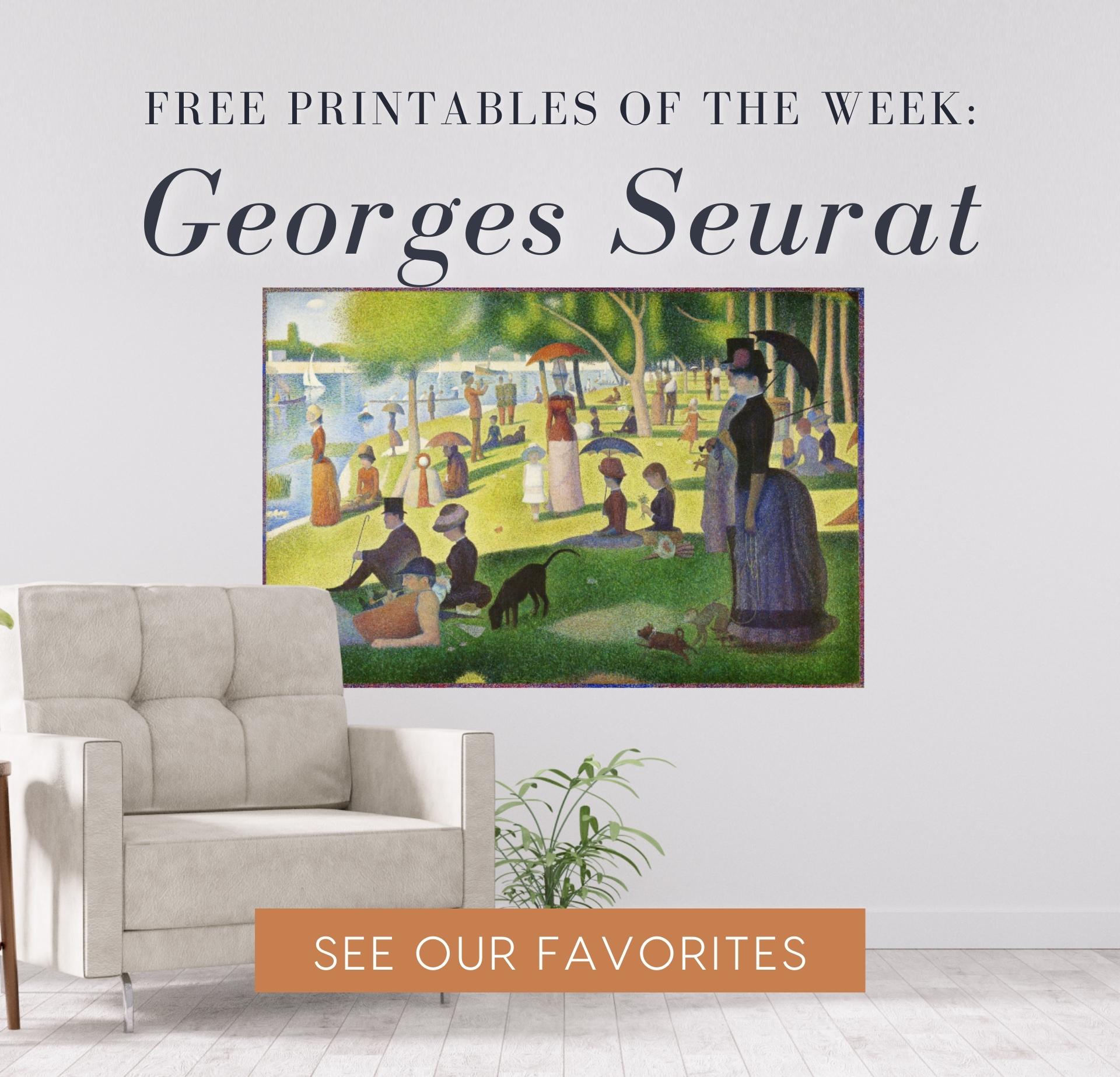 Printique, An Adorama Company: Free Printables: Georges Seurat | Milled