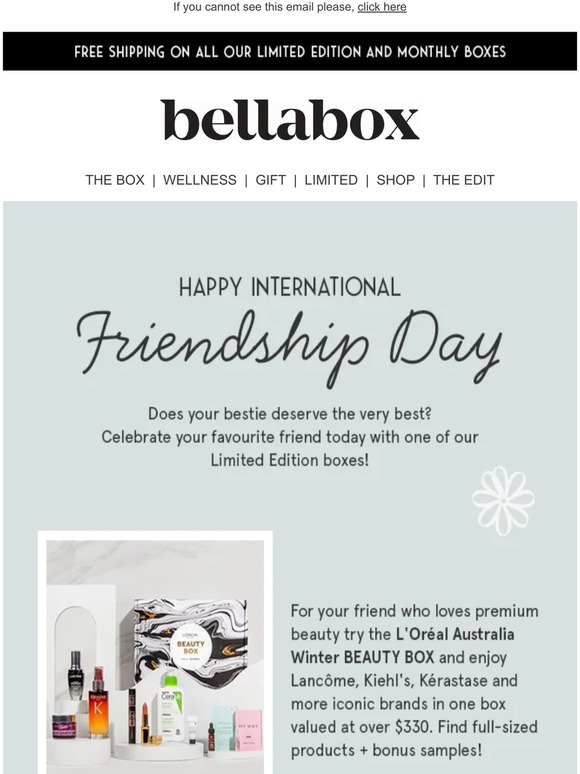 Bellabox: Happy International Friendship Day from bellabox 💕 | Milled