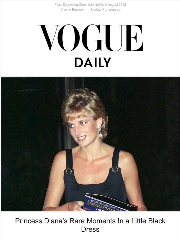 Vogue: Princess Diana’s Rare Moments In a Little Black Dress | Milled