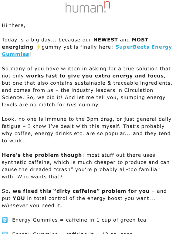 HumanN: [VIP Early Access] New Energy Gummy inside... | Milled