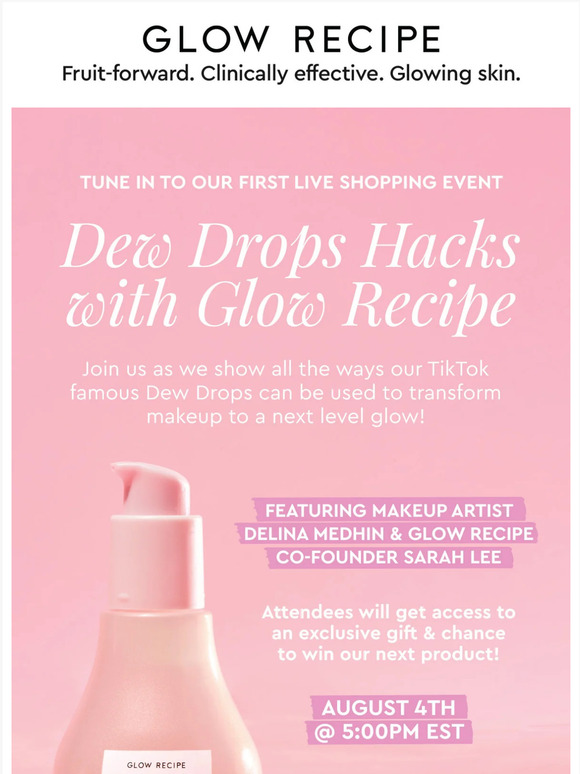 Glow Recipe Email Newsletters: Shop Sales, Discounts, and Coupon Codes