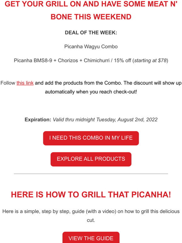 Meat N' Bone: Grill, Eat, Repeat: Picanha + Sausages + Chimi 🥩! | Milled