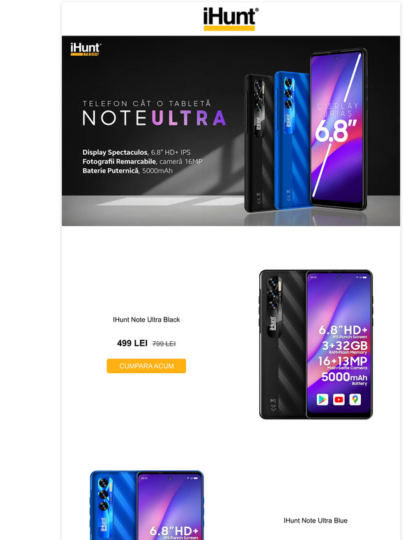 ihunt: NOU! iHunt Note Ultra 4G - Cel mai mare display iHunt! ⭐⭐⭐⭐⭐ ...