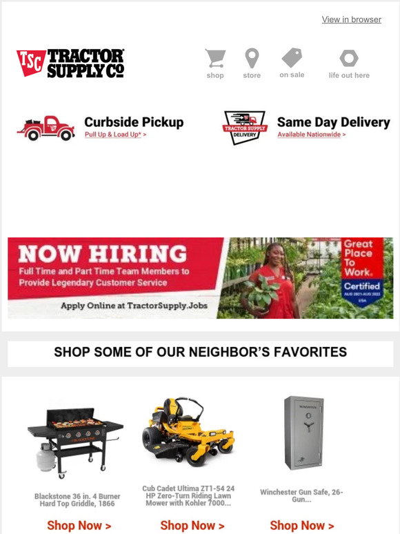 Tractor Supply Company: Life Out Here Looks Better From Your Backyard ...