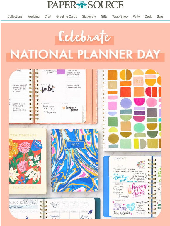 Paper Source: Make Big Plans to Celebrate Planner Day! | Milled