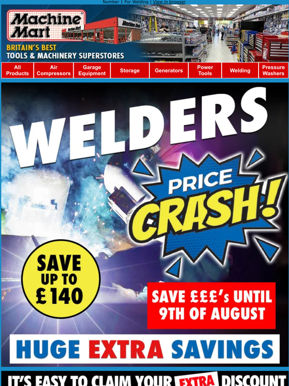 Machine Mart: Save £££'s in our Welders Price Crash! | Milled