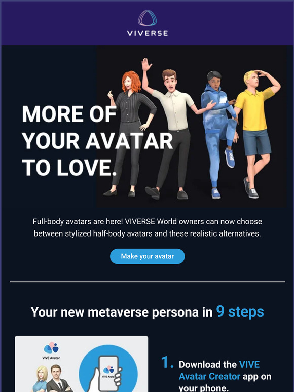 HTC Vive: We've upgraded your avatar experience! | Milled