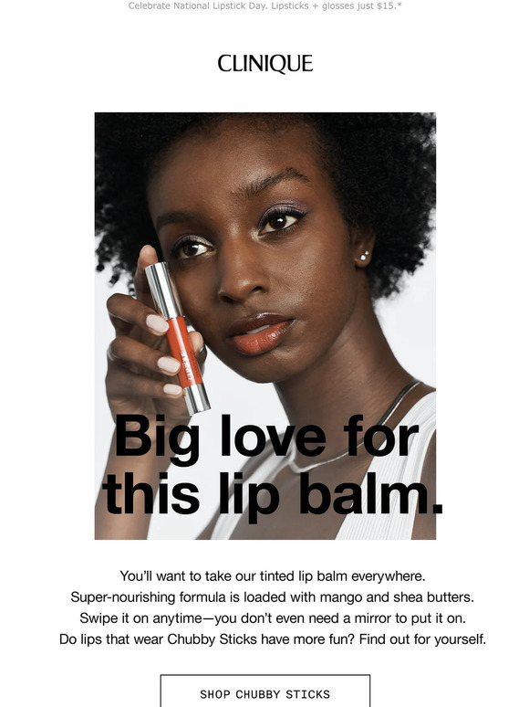 Clinique: Find out why Chubby Sticks are so fun to wear 💋 Just $15 for ...