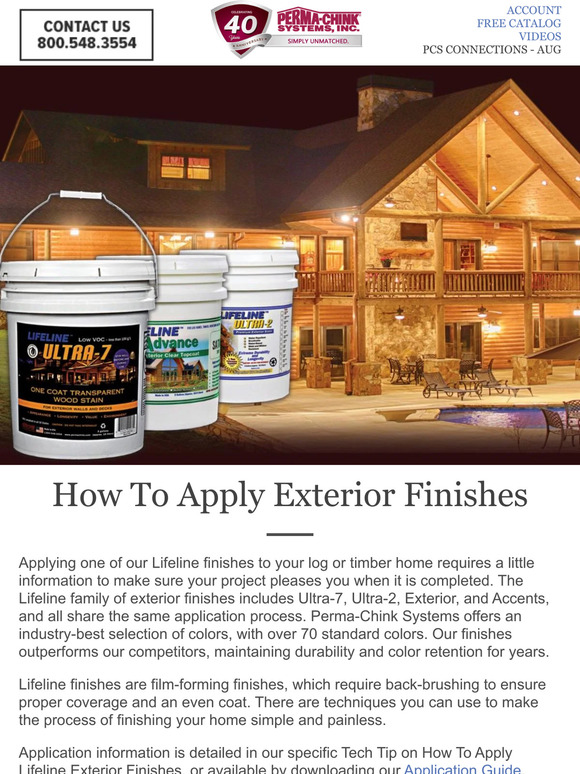 Perma-Chink Systems: Applying Finish To Your Log Home? Let Us Guide You ...