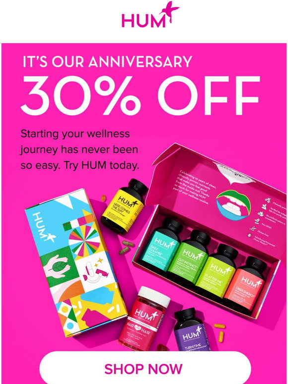HUM Nutrition: Big, big energy starts with 30% off | Milled