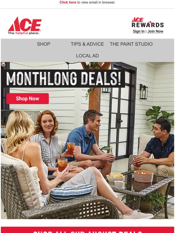 Ace Hardware Email Newsletters: Shop Sales, Discounts, and Coupon Codes