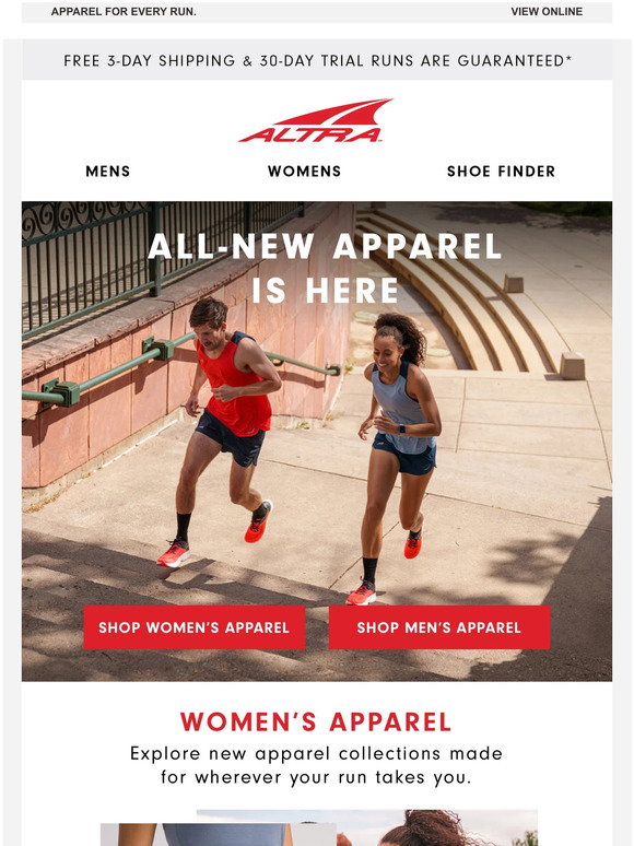 Altra Running: Gear Up this Summer with New Apparel & Colors! | Milled