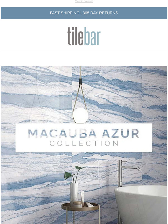 TileBar: WHERE SEA MEETS SKY | MACAUBA AZUR COLLECTION | Milled