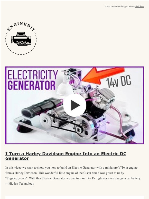 Enginediy: Turn V2 Into Generator | Milled