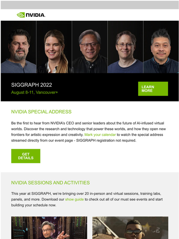 Nvidia: Don’t Miss NVIDIA’s Special Address at SIGGRAPH. | Milled