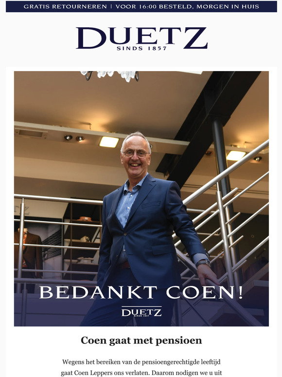 Duetz: Coen gaat met pensioen! 🎉 | Milled
