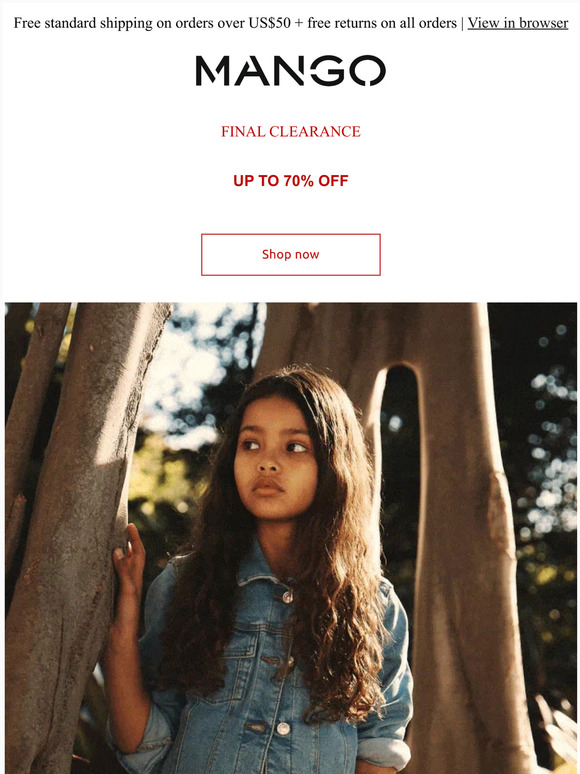 Mango: Up to 70% off. Final clearance! | Milled