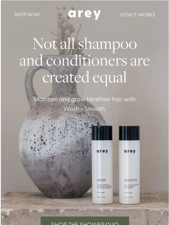 Arey: "Best shampoo and conditioner I've ever used!!" | Milled