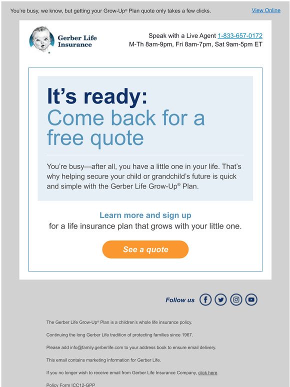 Gerber Life: Don't forget about your quote | Milled