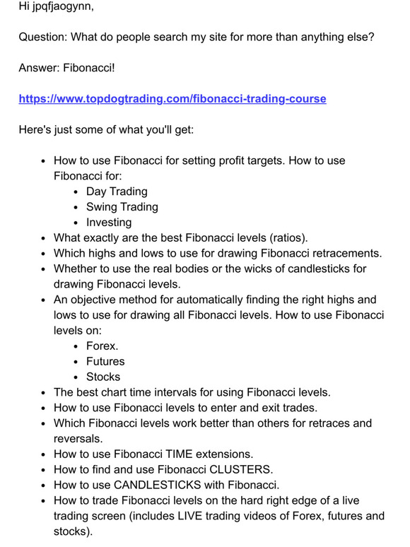 Top Dog Trading: "Advanced Fibonacci Made Simple" Videos | Milled