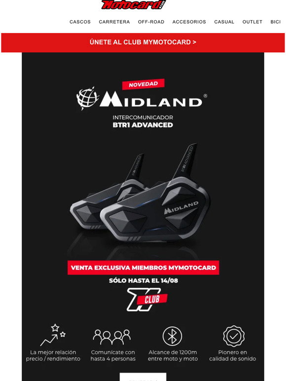 Motocard: 🔐 Intercomunicador Midland, exclusivo en MyMotocard 🔥 | Milled