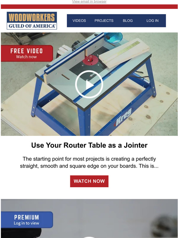 Woodworkers Guild of America: Use Your Router Table as a Jointer | Milled
