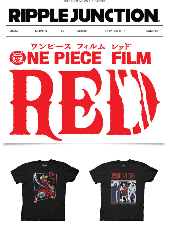 Ripple Junction: Get Ready for One Piece: Red with These Epic Shirts ...