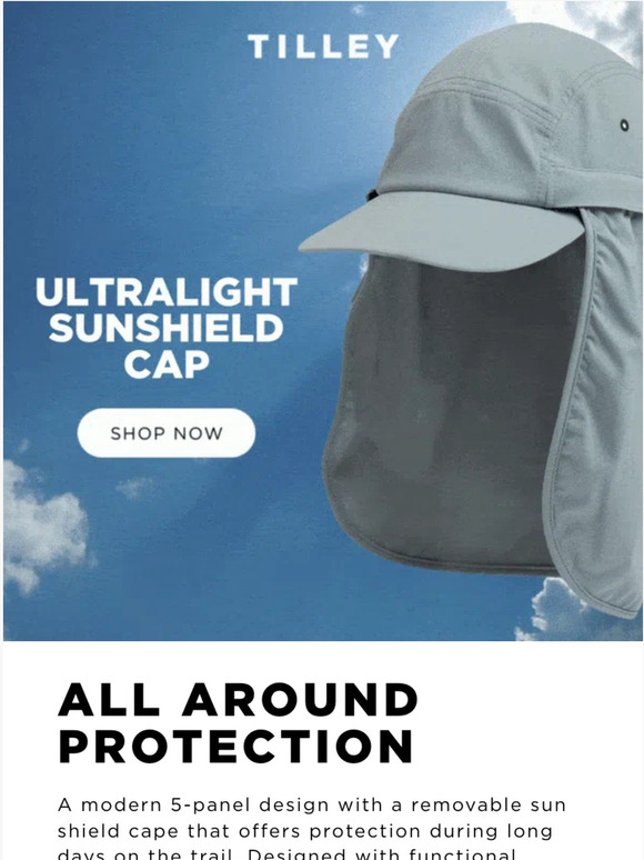Tilley Uk: Meet the Ultralight Sunshield Cap | Milled