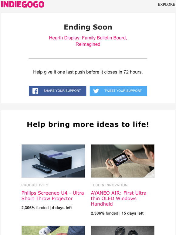 Indiegogo: Ending Soon: Hearth Display: Family Bulletin Board ...