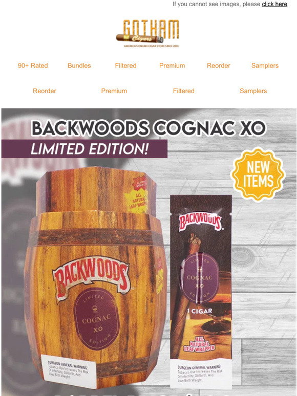 Gotham Cigars: Limited Edition Backwoods Cognac XO Now Available! | Milled