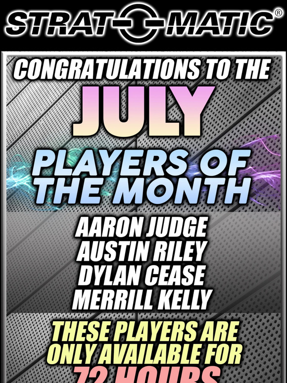 Strat-O-Matic: Announcing July's Players of the Month! | Milled